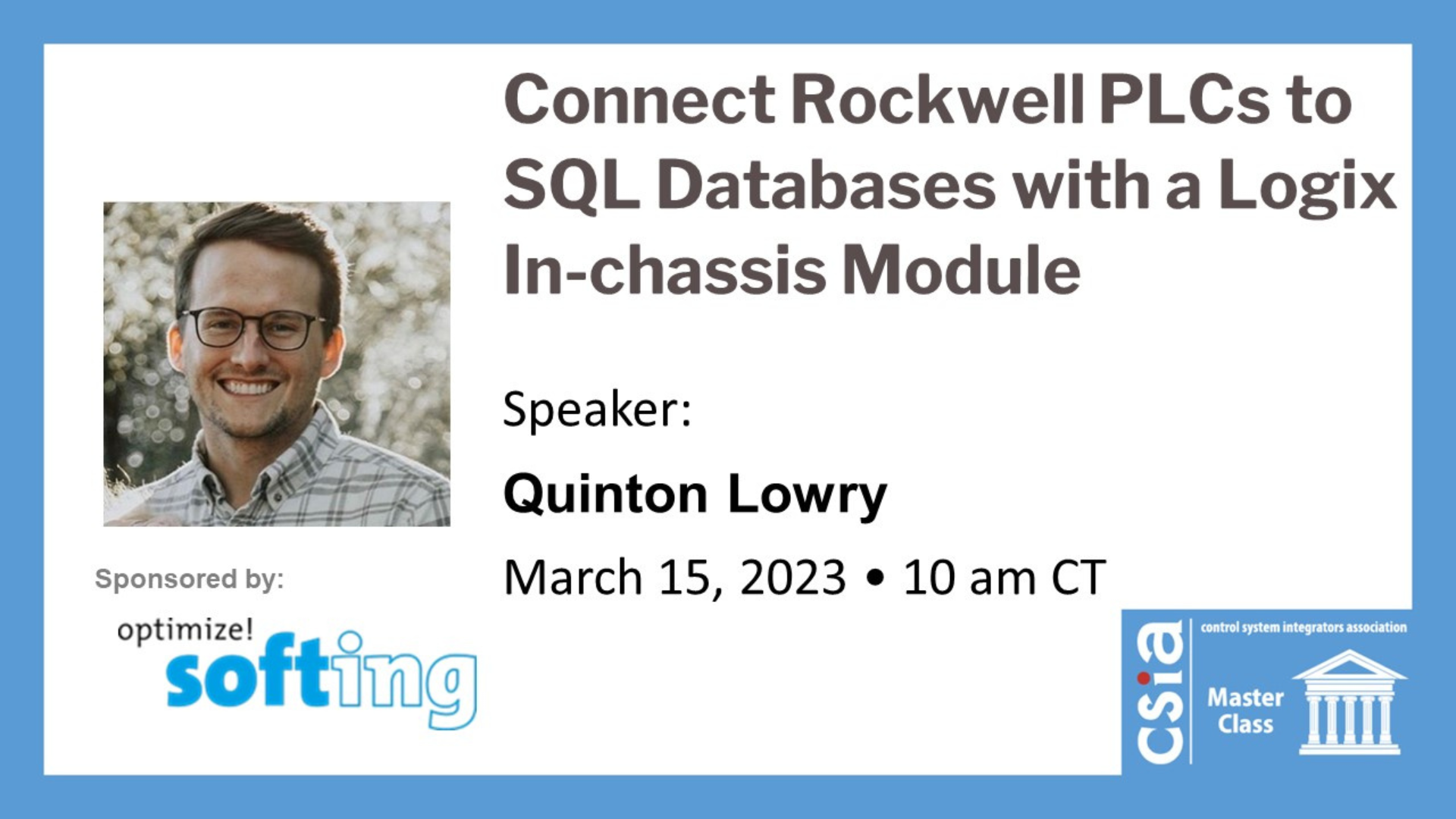 Connect Rockwell PLCs to SQL Databases with a Logix In-chassis Module ...